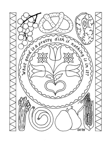 folk art coloring pages printable